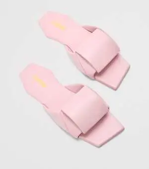 Loewe Leather Origami Slides - Pink