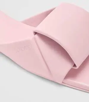 Loewe Leather Origami Slides - Pink