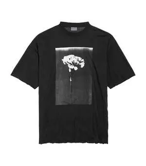 Balenciaga Graphic Print T-shirt - Black