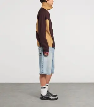 Balenciaga Stay Press Denim Shorts
