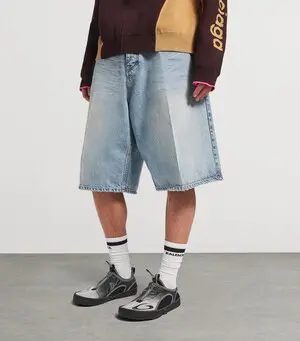 Balenciaga Stay Press Denim Shorts