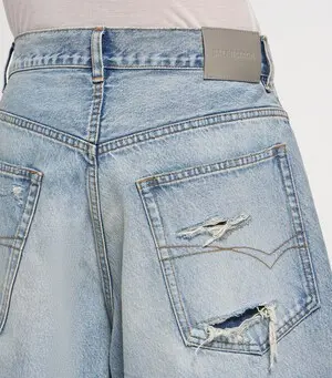 Balenciaga Stay Press Denim Shorts