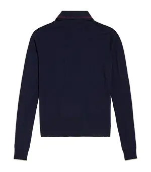 Balenciaga Wool Long-sleeve Polo Shirt