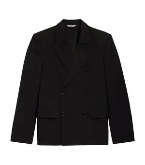 Balenciaga Wool Double-breasted Jacket - Black