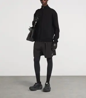 Balenciaga Wool Artwork Patch Zip-up Jacket