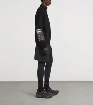 Balenciaga Wool Artwork Patch Zip-up Jacket