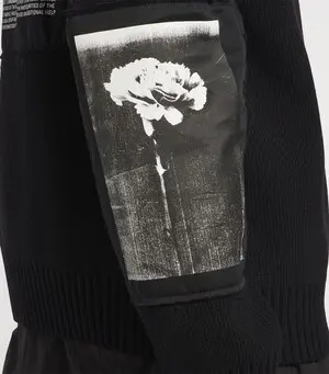 Balenciaga Wool Artwork Patch Zip-up Jacket