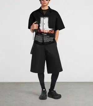 Balenciaga Graphic Print Bowling Shirt