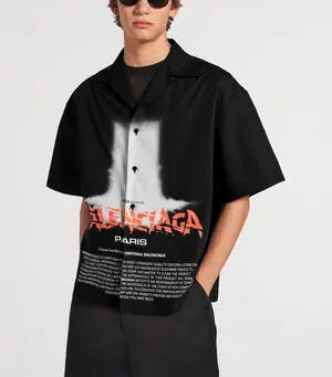 Balenciaga Graphic Print Bowling Shirt