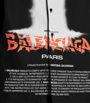 Balenciaga Graphic Print Bowling Shirt