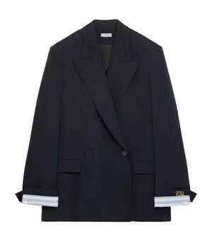 Loewe Double-breasted Jacket With Cuffs - Navy