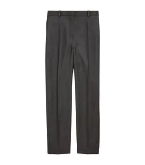Balenciaga Wool Straight-leg Trousers - Blue
