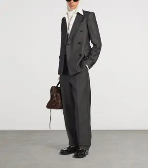 Balenciaga Wool Straight-leg Trousers