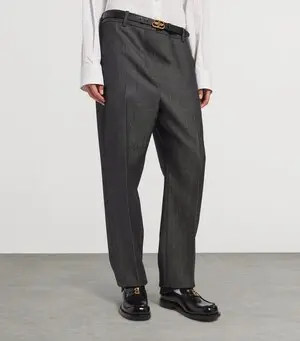 Balenciaga Wool Straight-leg Trousers