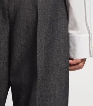 Balenciaga Wool Straight-leg Trousers