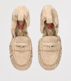 Burberry Suede Fawn Loafers