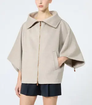 Max Mara Cashmere Cape-sleeve Jacket