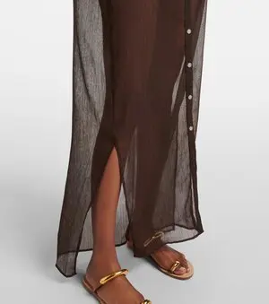 ZANELLATO Mika Sheer Maxi Shirt Dress