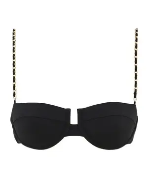 Zimmermann Roselight Chain Balconette Top - Black