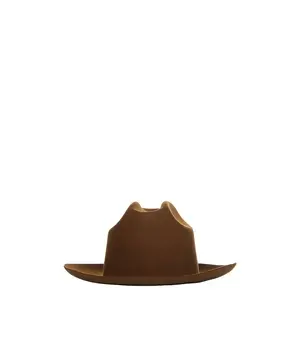 LARDINI Pinched Crown Felted Fedora Hat