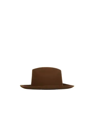 LARDINI Pinched Crown Felted Fedora Hat