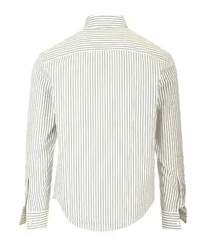 Burberry Logo Embroidered Striped Shirt