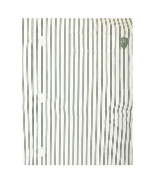 Burberry Logo Embroidered Striped Shirt