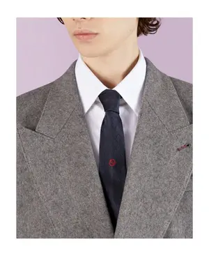 Gucci Jacquard Neck Tie - Blue