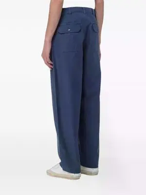 BLAUER. Wide-leg Cotton Trousers