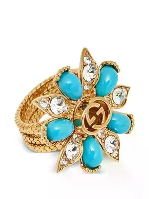 Gucci Interlocking G Flower Ring