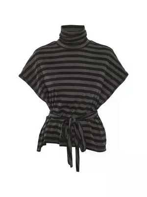 Sonia Rykiel Paris Striped Belted Top