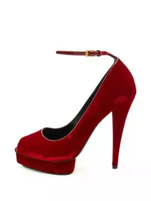 TOM FORD Velvet Peep-toe Pumps