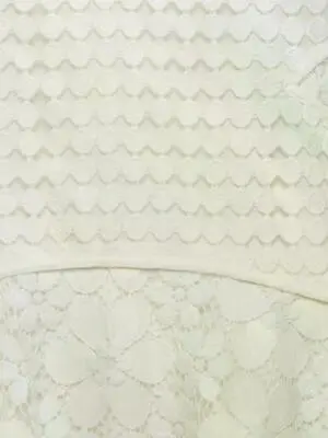 Diane Von Furstenberg White Lace V-neck Sleeveless Mini Dress