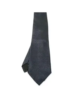 S.t. Dupont Jacquard Zig-zag Neck Tie - Blue