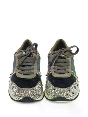 Philipp Plein Crystal-embellished Lace-up Sneakers