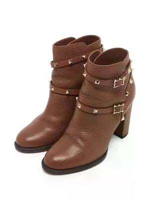 Valentino Garavani Rockstud Buckle Ankle Boots