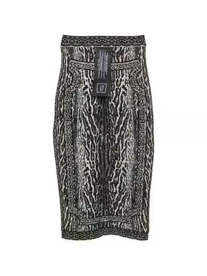 Herve Leger Patterned Pencil Skirt