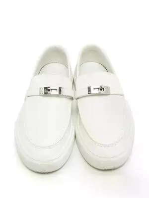 Hermès Game Leather Slip-on Sneakers - White