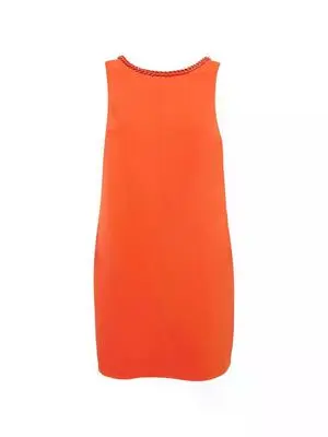 Elisabetta Franchi Crepe Mini Dress With Chain-link Trim