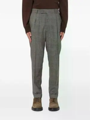PT TORINO Check Pleated Trousers