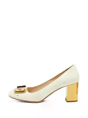 Prada Crystal-embellished Patent Leather Pumps