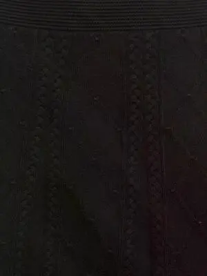 Sandro Ribbed Flared Midi Skirt
