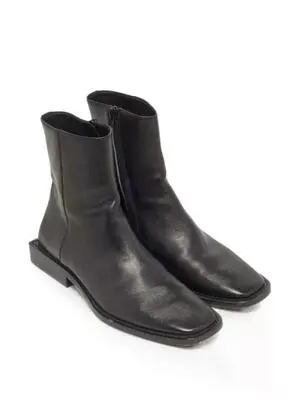 Balenciaga Square-toe Ankle Boots - Black