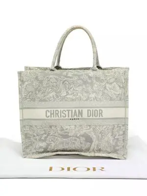 Dior Large Book Tote Bag - Grey