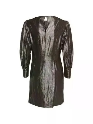 Maje Striped Metallic Mini Dress