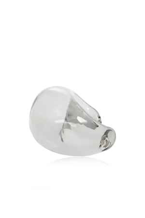 Alaïa Hand-blown Glass And Brass Cuff Bracelet - Grey