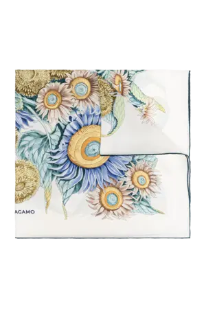 FERRAGAMO Silk Scarf With Print