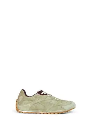 Bottega Veneta Travertine Suede Orbit Flash Low-top Sneakers - Multicolor