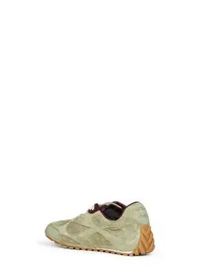 Bottega Veneta Travertine Suede Orbit Flash Low-top Sneakers - Multicolor
