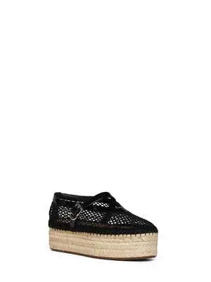 Alaïa Black Fishnet And Patent Leather Wedge Espadrilles - Multicolor